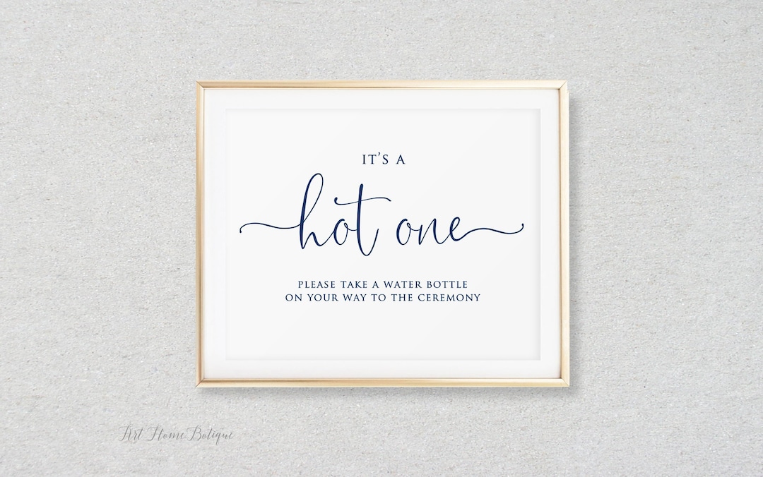 Navy Wedding Water Station Sign, Navy Water Station Sign, Please Take a ...