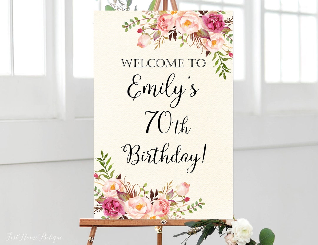 Birthday Welcome Sign, Welcome to Birthday Sign, Large Welcome Sign ...