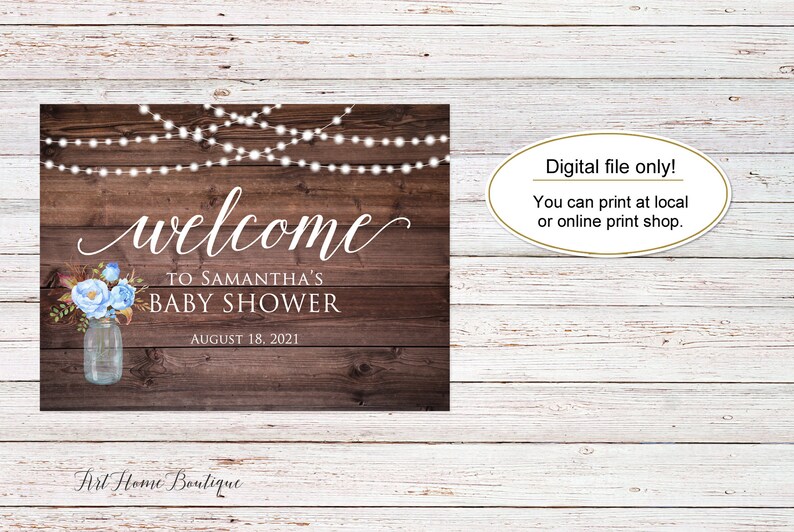 Rustic Baby Shower Welcome Sign Welcome to Baby Shower Sign | Etsy