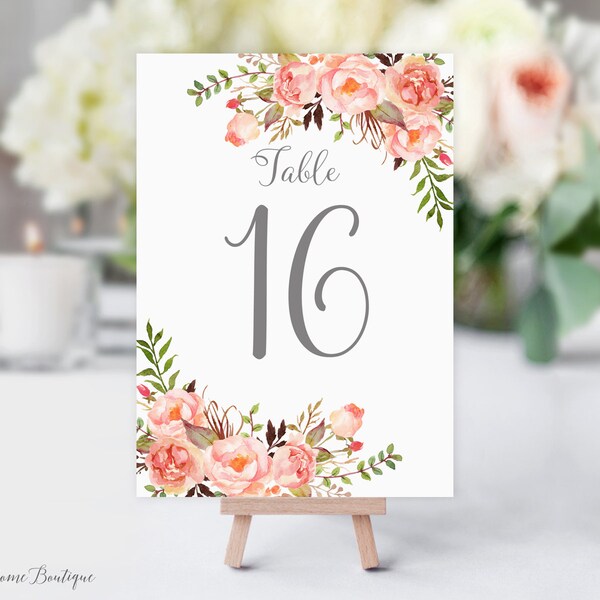Coral Table Numbers - Etsy