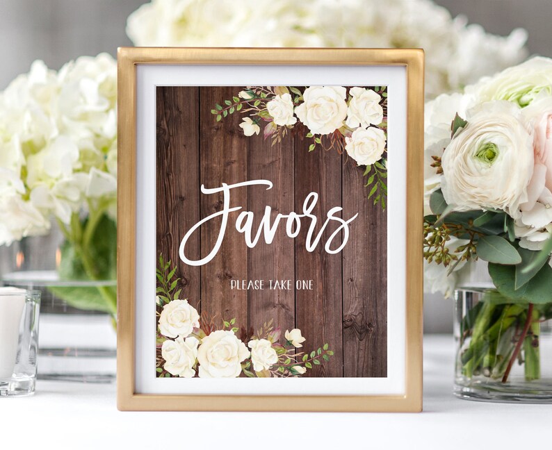 Favors Sign Wedding Favor Sign Please Take One Sign Rustic - Etsy