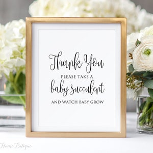 Watch Baby Grow Sign Classic Baby Shower Sign Succulent - Etsy
