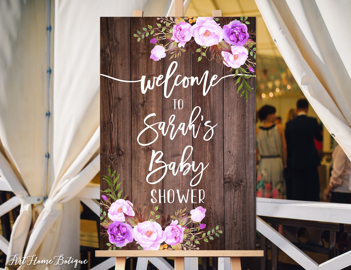 Welcome Baby Shower Sign Baby Shower Welcome Sign Large | Etsy