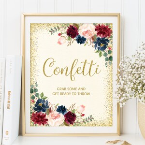 Confetti Sign, Confetti Send off Sign Wedding Sign, Ivory Confetti Sign ...
