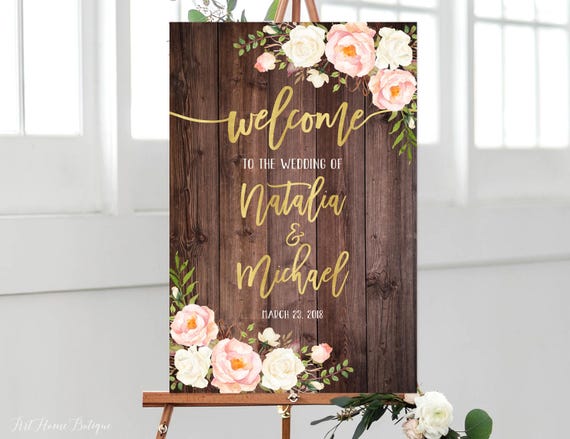 Welcome Wedding Sign Rustic Welcome Wedding Sign Welcome To | Etsy