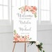 Coral Gray Wedding Welcome Sign, Welcome to Our Wedding Sign, Coral and ...