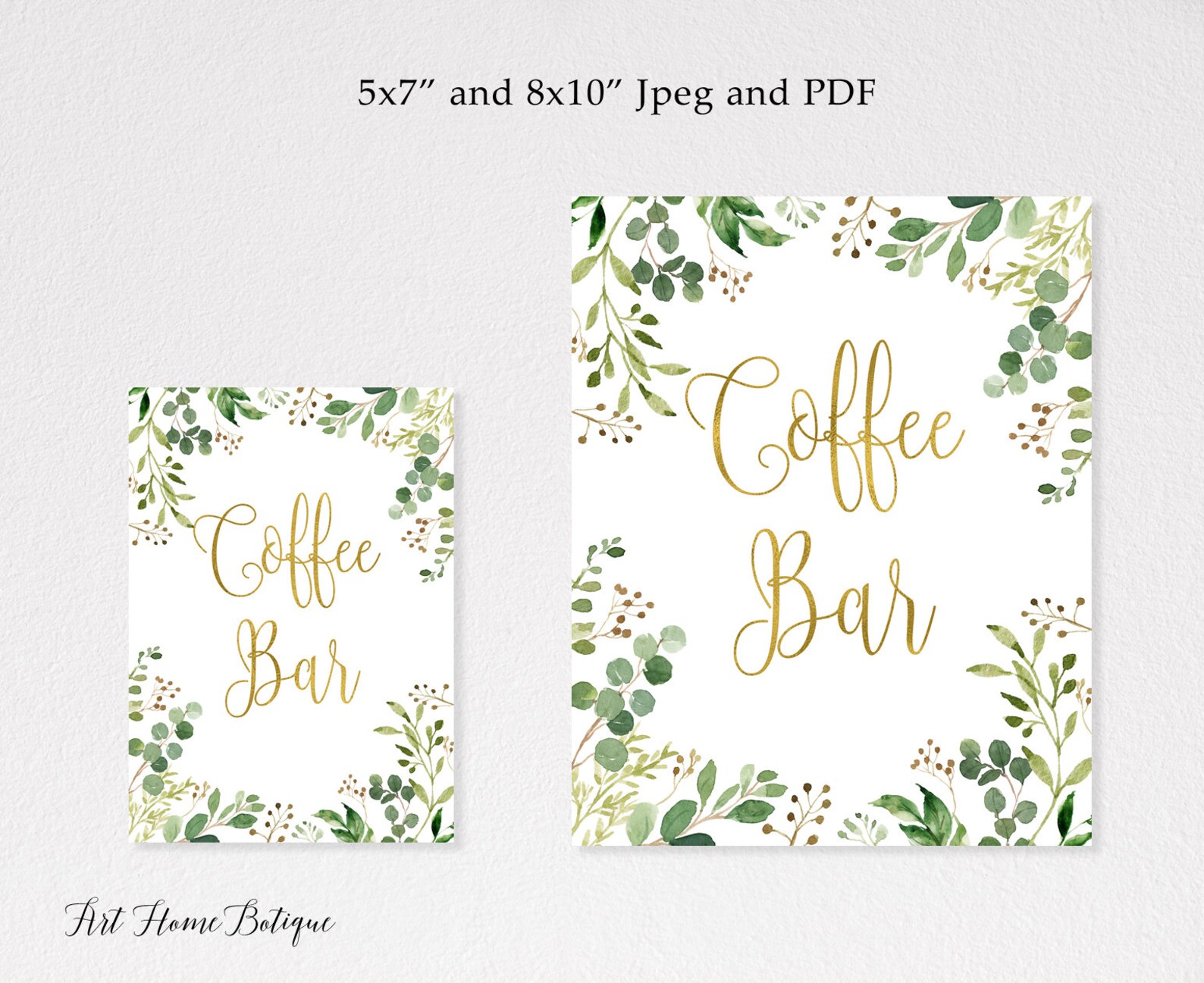 Greenery Coffee Bar Sign Brewery Wedding Sign Garden Wedding | Etsy