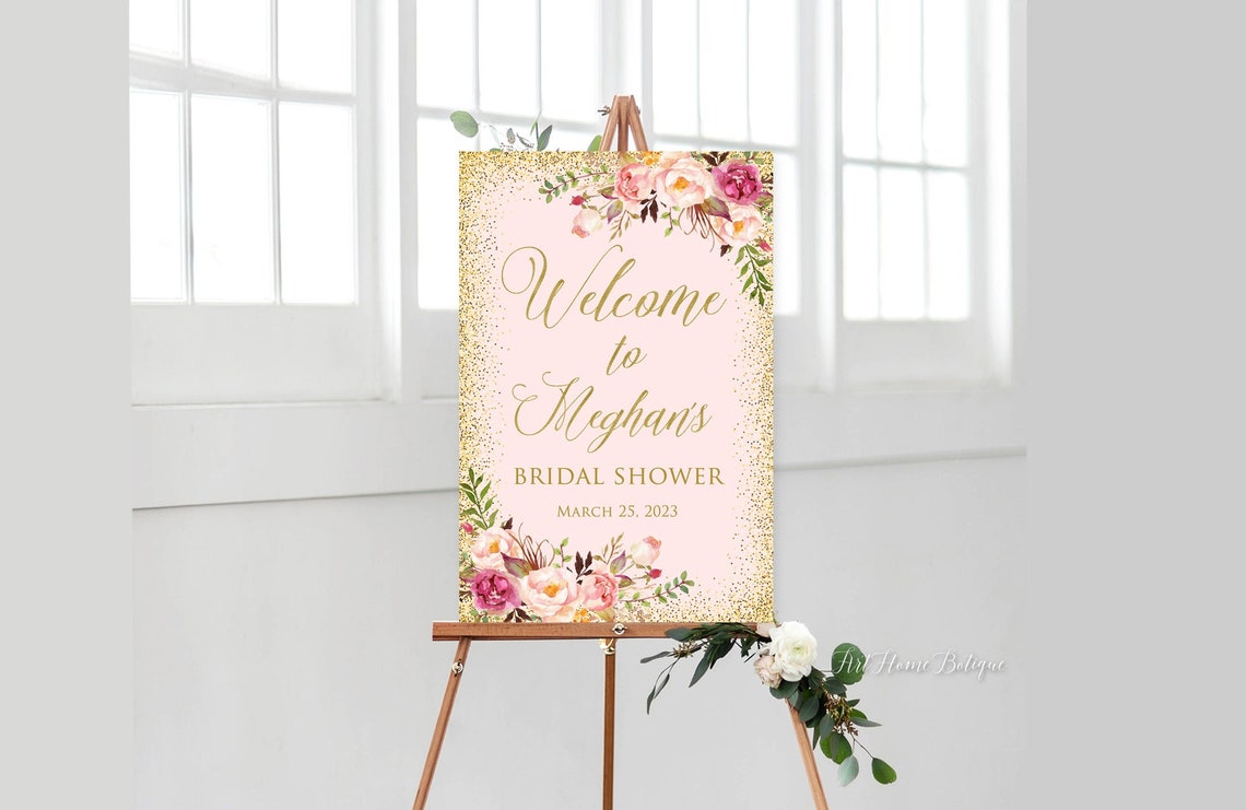 Welcome Bridal Shower Sign Bridal Shower Welcome Sign Large - Etsy