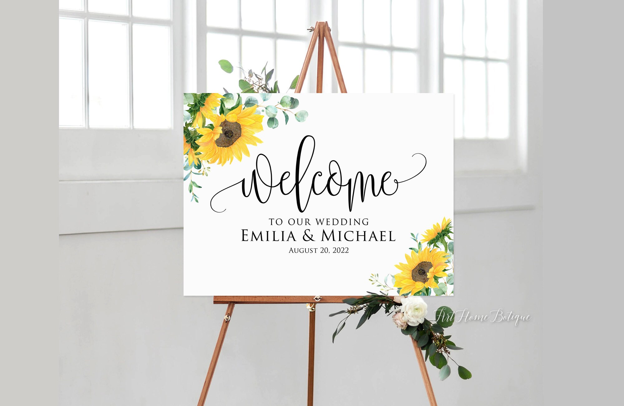 Sunflower Wedding Welcome Sign Welcome to Our Wedding Sign - Etsy