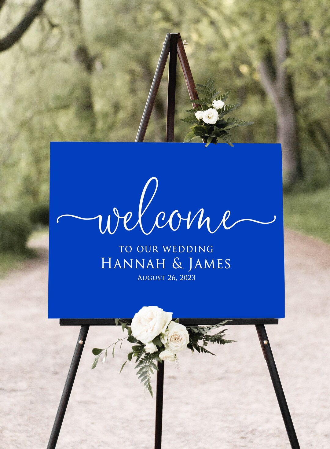 Royal Blue Wedding Welcome Sign Royal Blue Welcome Sign - Etsy