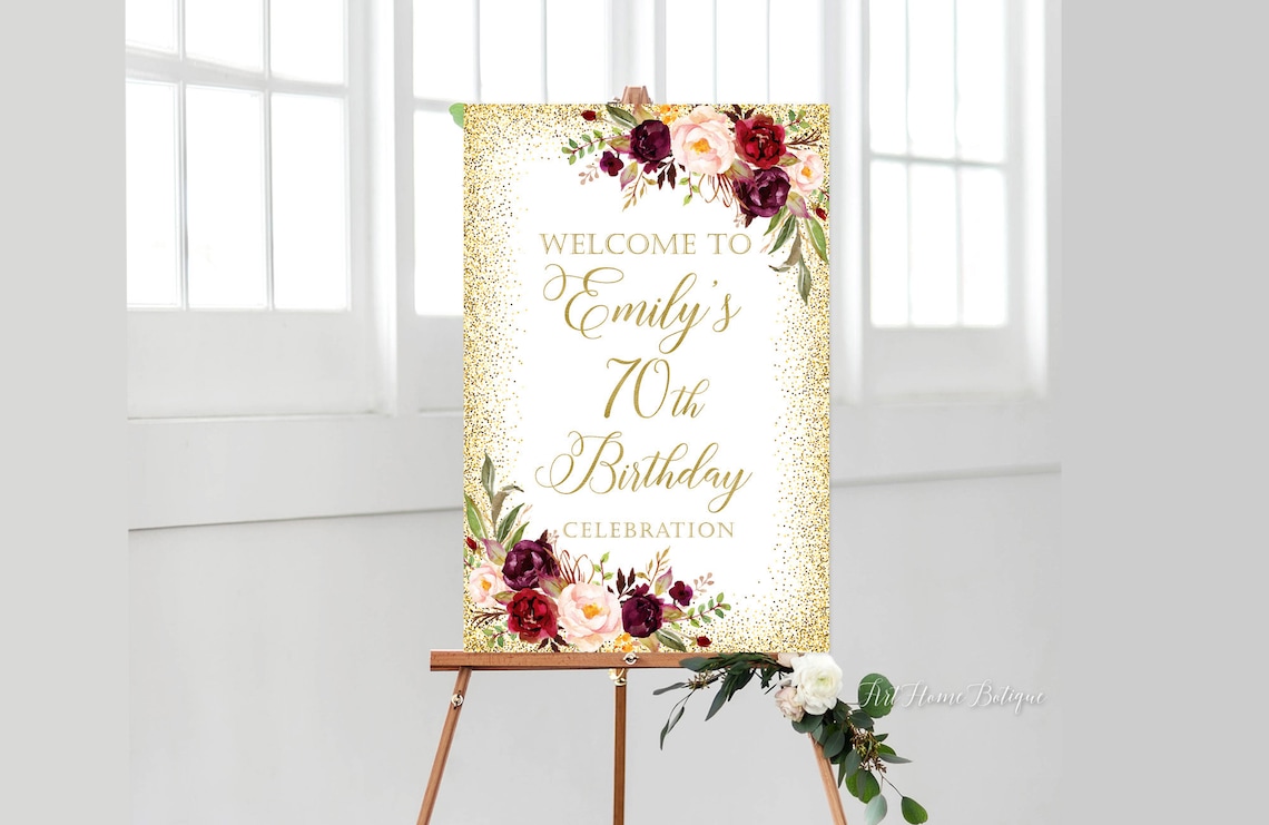 Birthday Welcome Sign Welcome to Birthday Sign Large Welcome - Etsy