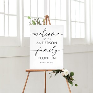 Family Reunion Welcome Poster, Modern Welcome Sign, Reunion Welcome ...