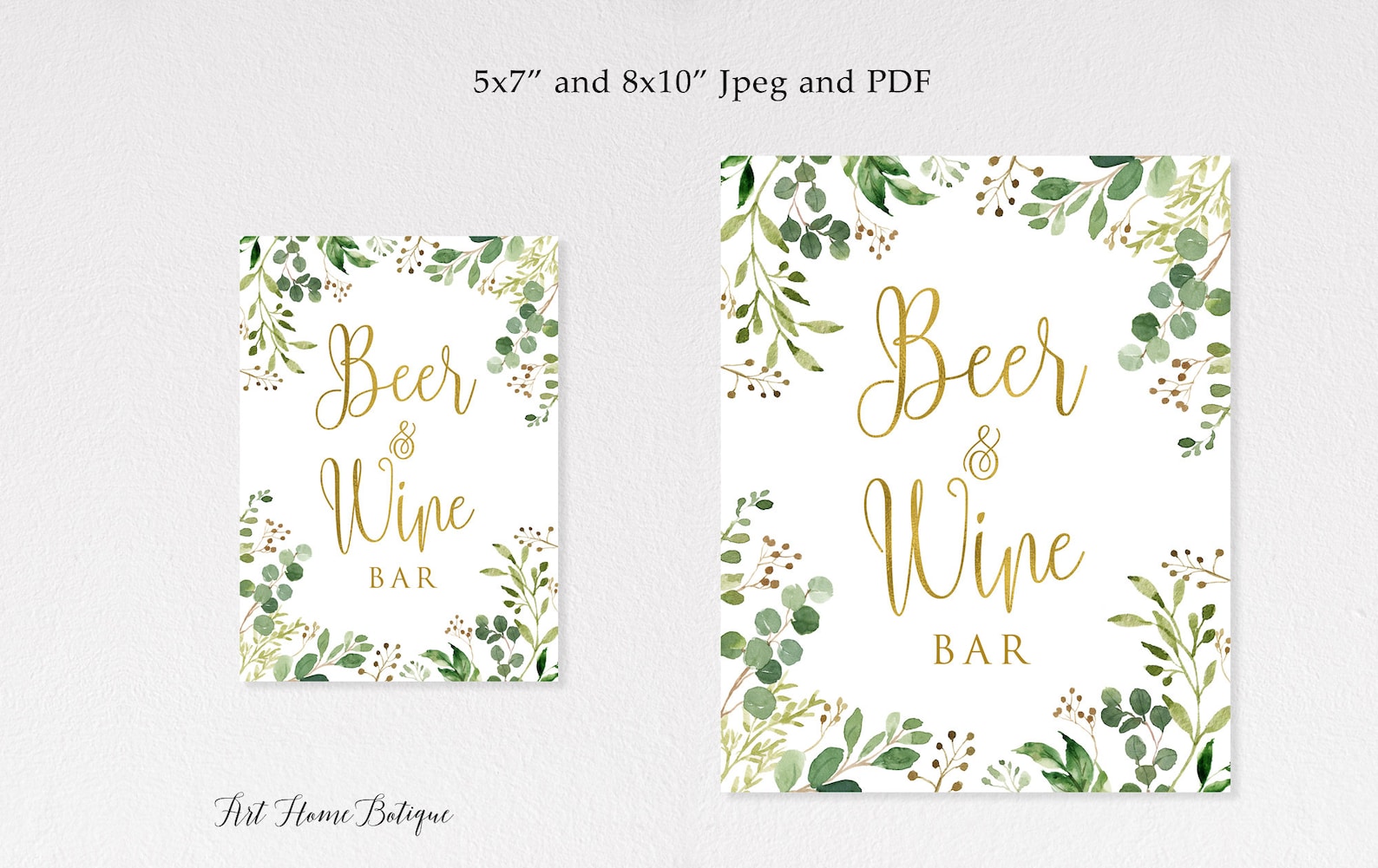 Beer and Wine Bar Sign Alcohol Wedding Sign Garden Wedding | Etsy