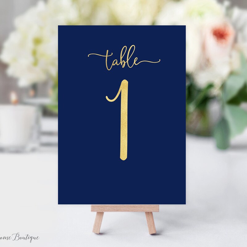 Navy Table Numbers - Etsy