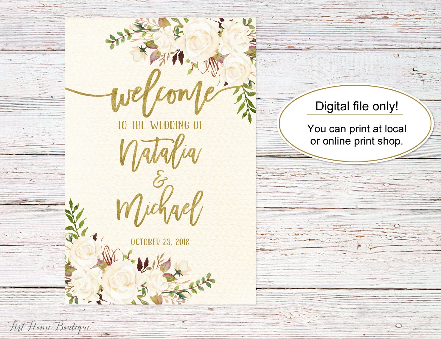 Welcome Wedding Sign Ivory Welcome Wedding Sign Welcome To | Etsy