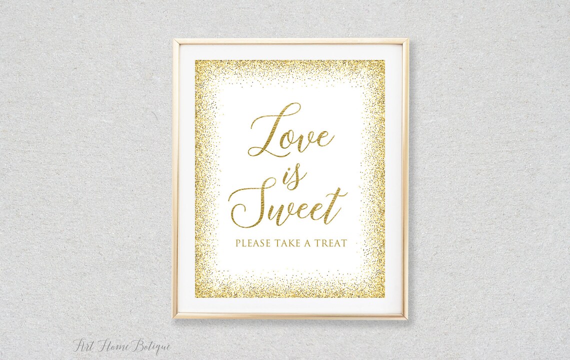 Love is Sweet Sign Dessert Table Sign Favor Table Sign - Etsy