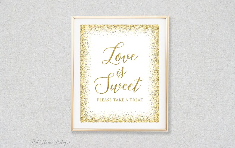 Love is Sweet Sign Dessert Table Sign Favor Table Sign - Etsy