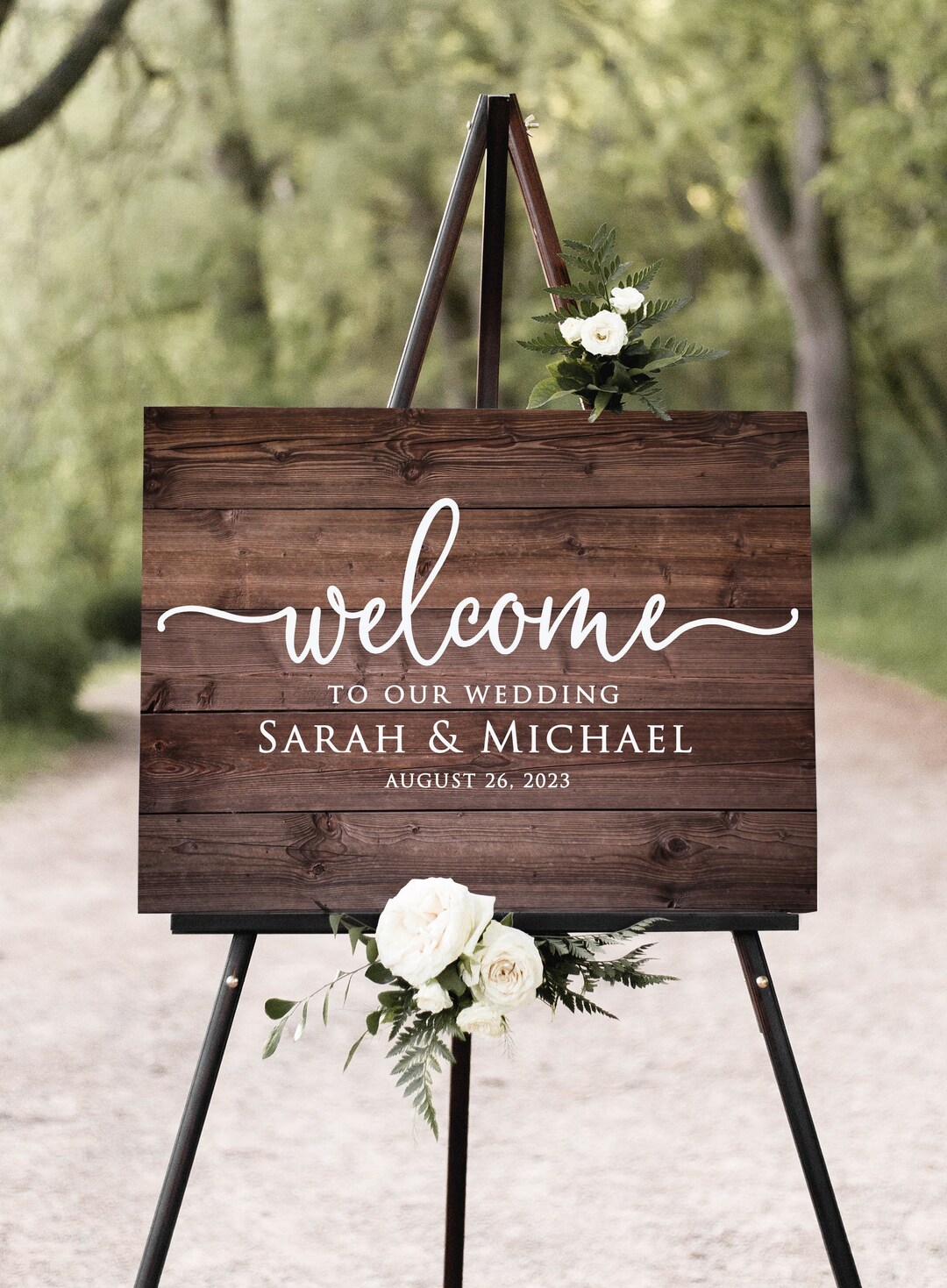 Rustic Wedding Welcome Sign, Country Wedding Welcome Sign, Rustic ...