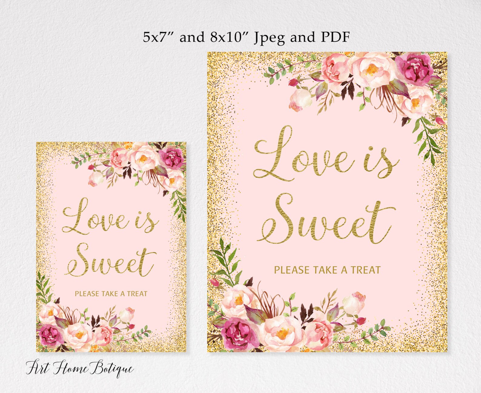 Love is Sweet Sign Dessert Table Sign Favor Table Sign | Etsy