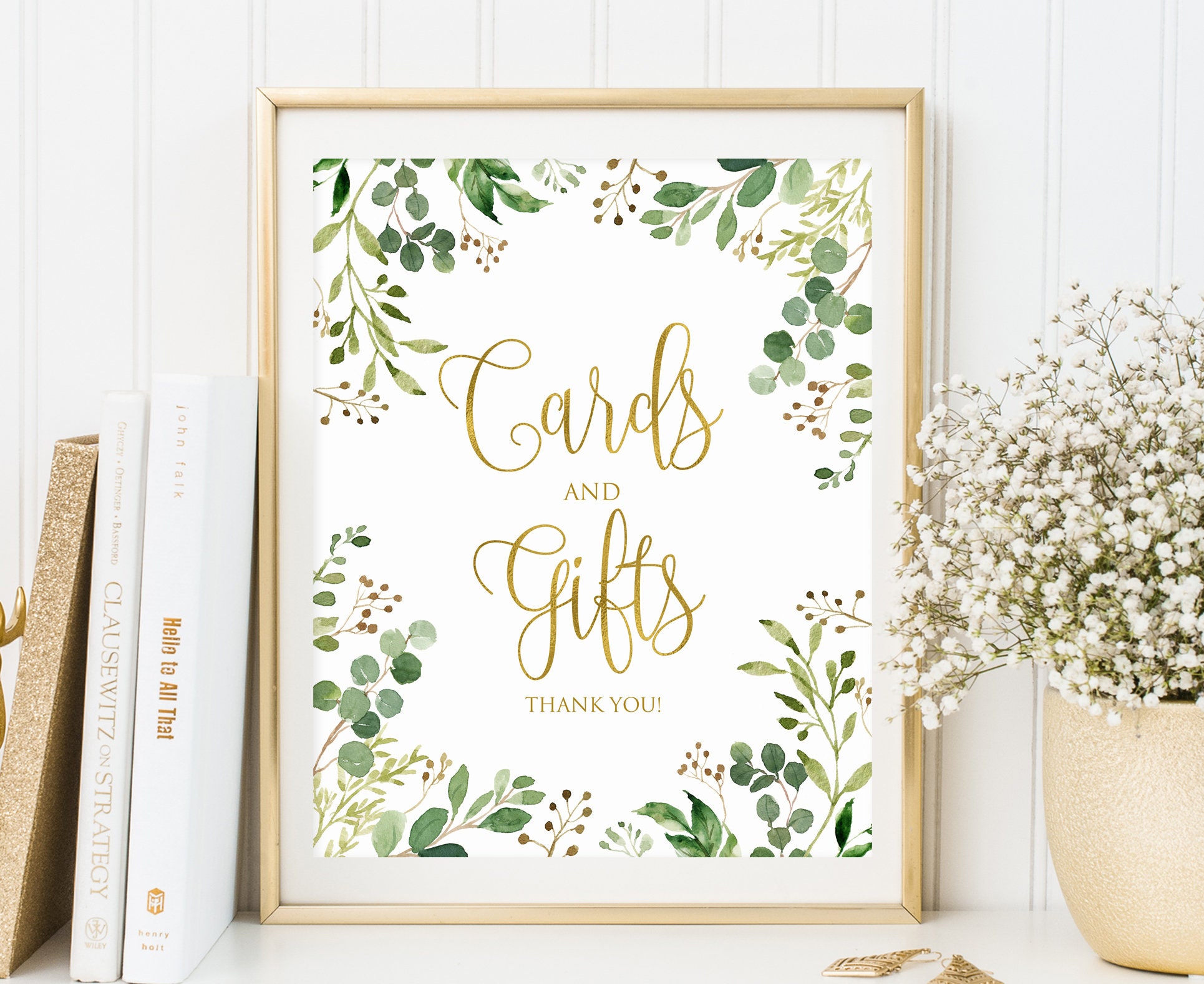 Garden Cards and Gifts Sign Greenery Gift Table Sign Baby | Etsy