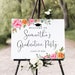Hot Pink Orange Graduation Party Welcome Sign, Orange Pink Graduation ...