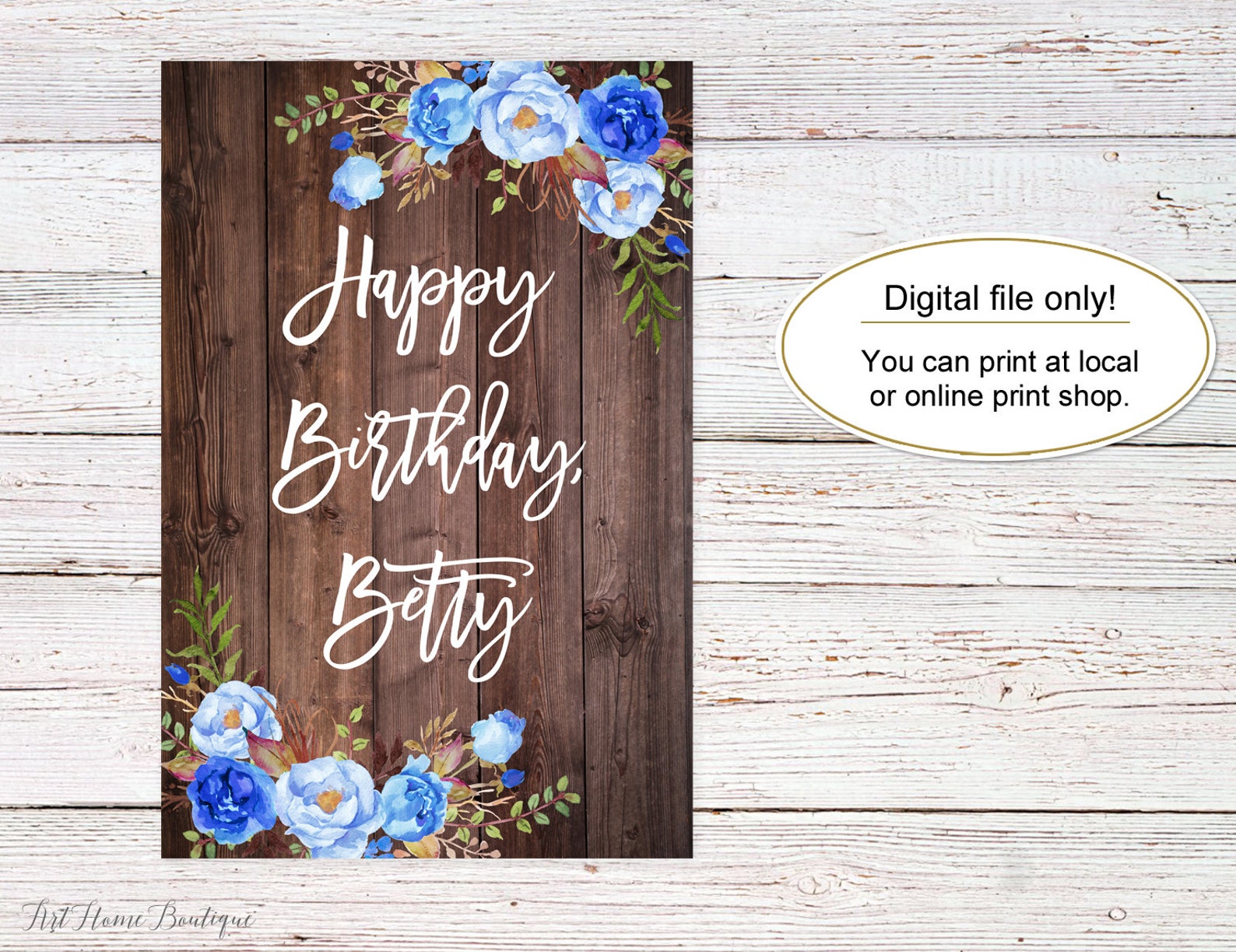 Happy Birthday Sign Rustic Welcome Sign Blue Welcome to | Etsy