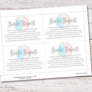 Pink and Blue Bring a Book Instead of a Card, Bring a Book Baby Shower ...