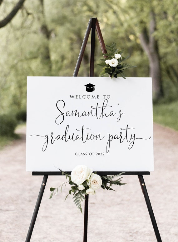 Graduation Party Welcome Sign Modern Graduation Welcome Sign - Etsy