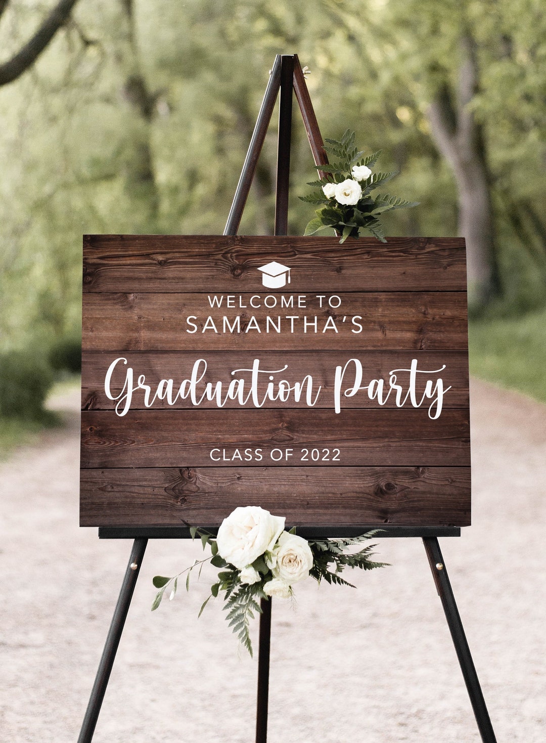Rustic Graduation Party Welcome Sign, Graduation Welcome Sign, Grad ...
