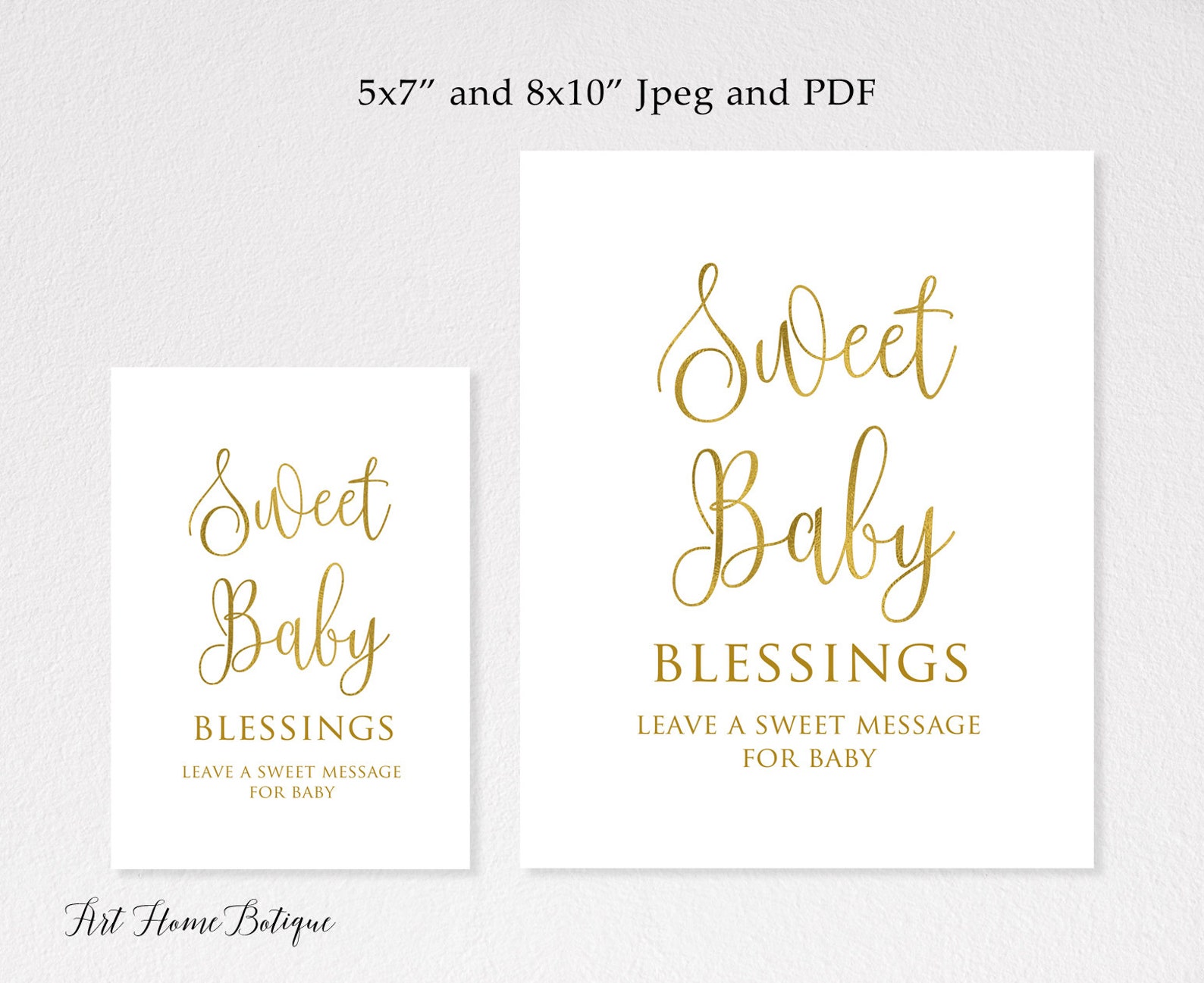 Sweet Baby Blessings Sign Leave a Sweet Message for Baby - Etsy