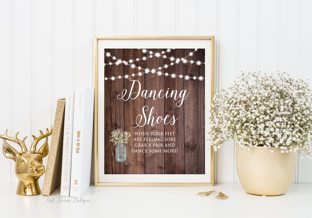 Dancing Shoes Sign, Flip Flops Sign, A Little Treat for Your Dancing ...