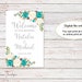 Teal Wedding Welcome Sign Teal and Silver Wedding Welcome - Etsy