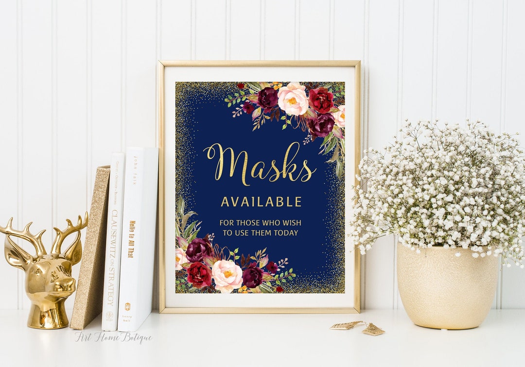 Masks Available Sign, Mask Wedding Sign, Social Distance Wedding Sign ...