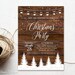 Christmas Party Invitation Rustic Winter Invitation Rustic - Etsy