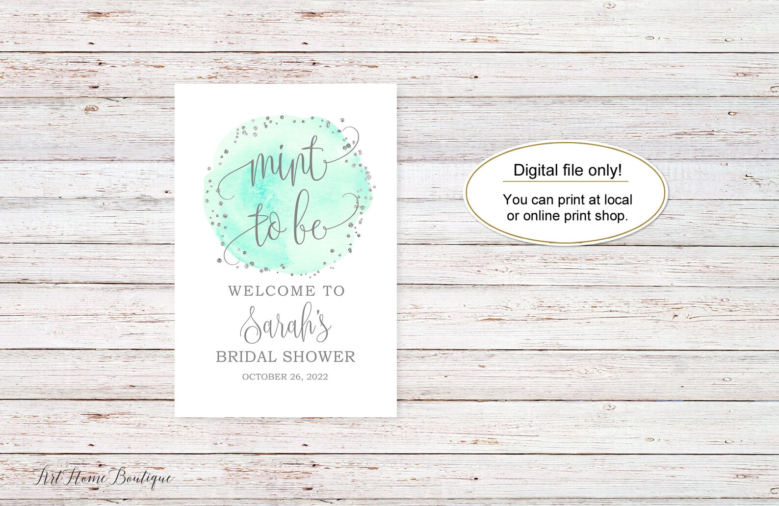 Mint to Be Welcome Sign Welcome Bridal Shower Sign - Etsy