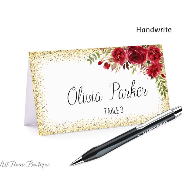 Gold Place Card - Etsy