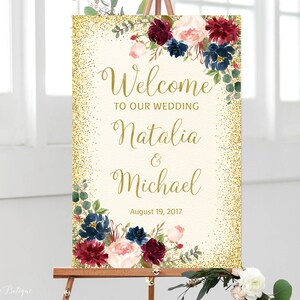 Ivory Welcome Wedding Sign, Cream Welcome Wedding Sign, Welcome to Our ...