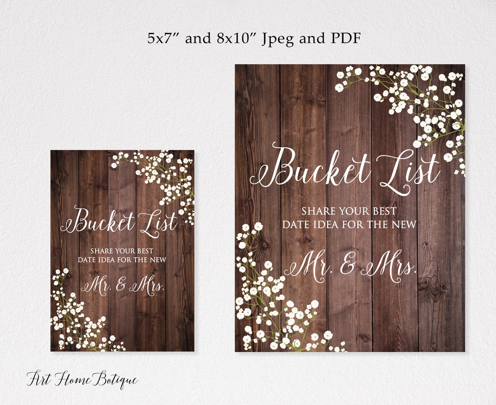Rustic Bucket List Sign Date Night Wedding Sign Babys - Etsy