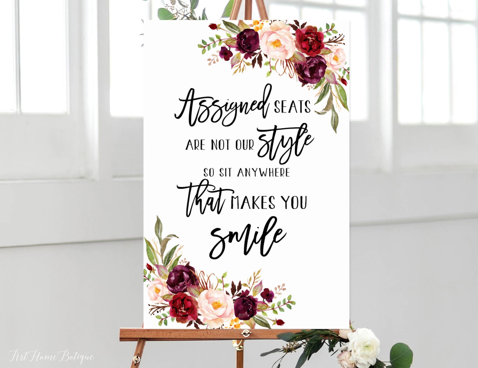 Assigned Seats Sign Assigned Seats Are Not Our Style so Sit - Etsy