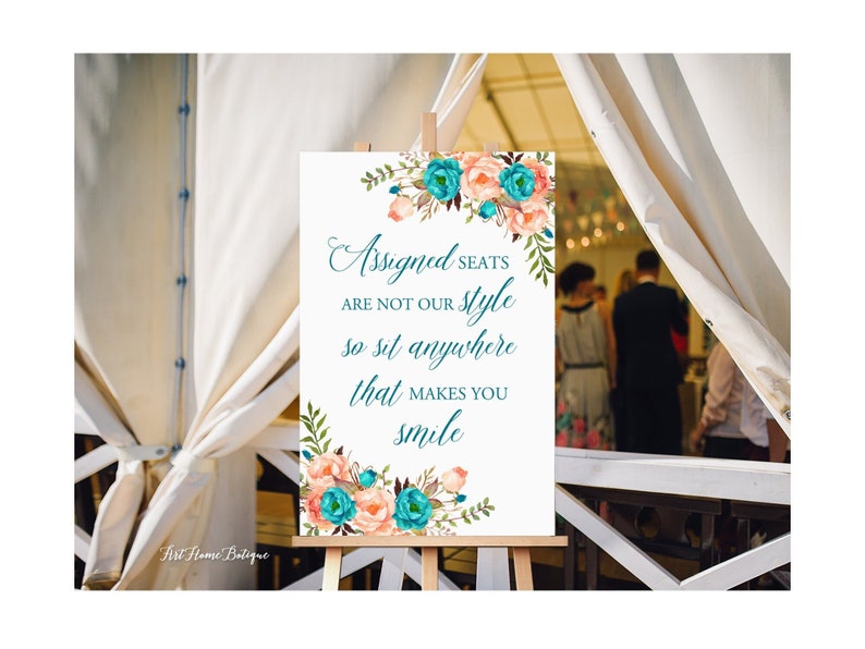 Assigned Seats Sign Assigned Seats Are Not Our Style so Sit - Etsy