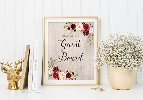 Guest Board Sign Wedding Guest Board Sign Alternate Guest - Etsy