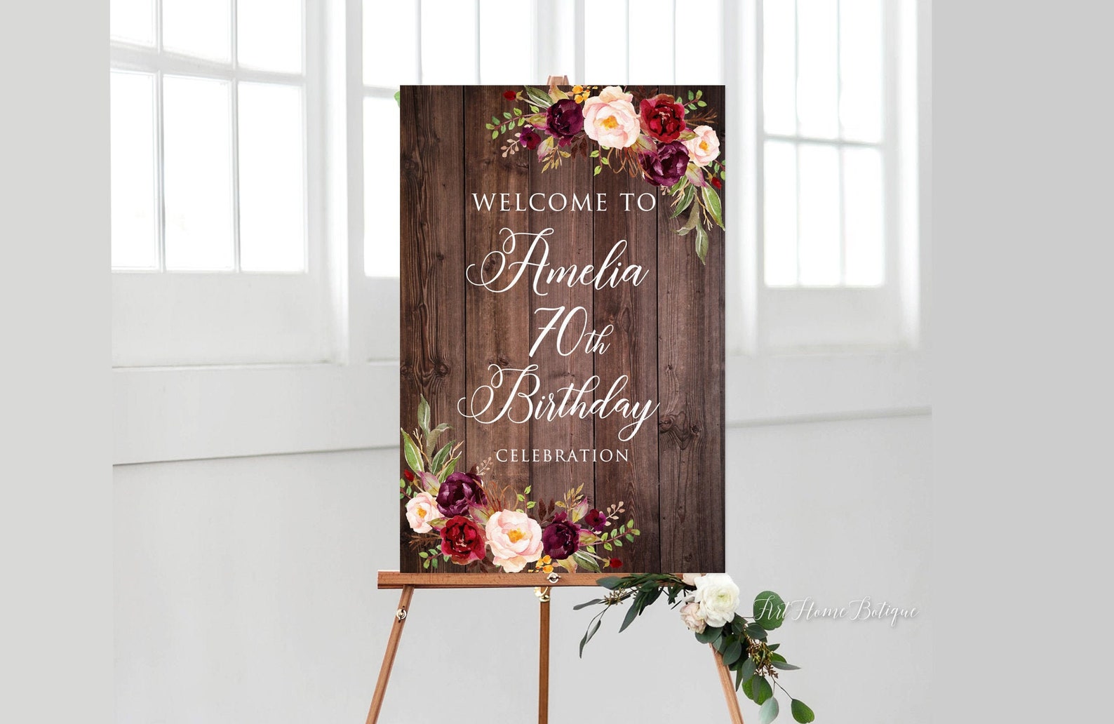 Birthday Welcome Sign Rustic Welcome Sign Welcome to | Etsy