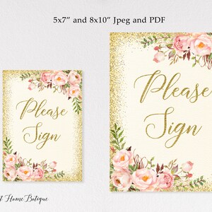 Please Sign, Wedding Please Sign Printable, Alternate Guest Book Sign ...