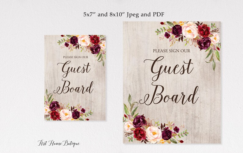 Guest Board Sign Wedding Guest Board Sign Alternate Guest - Etsy