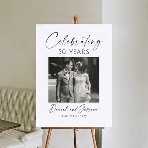 Photo Anniversary Welcome Sign, 50th Anniversary Welcome Sign, 50th ...