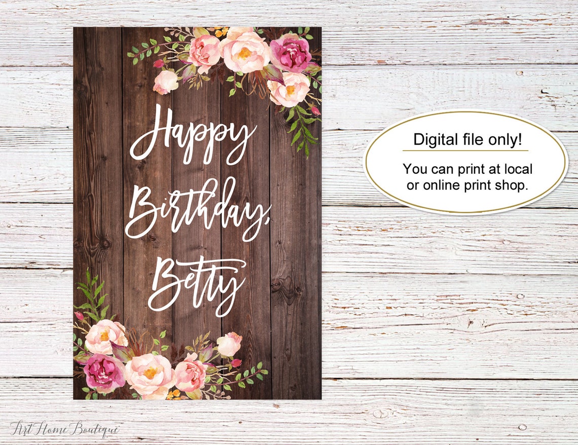 Happy Birthday Sign Rustic Welcome Sign Welcome to Birthday | Etsy
