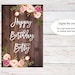 Happy Birthday Sign, Rustic Welcome Sign, Welcome to Birthday Sign ...