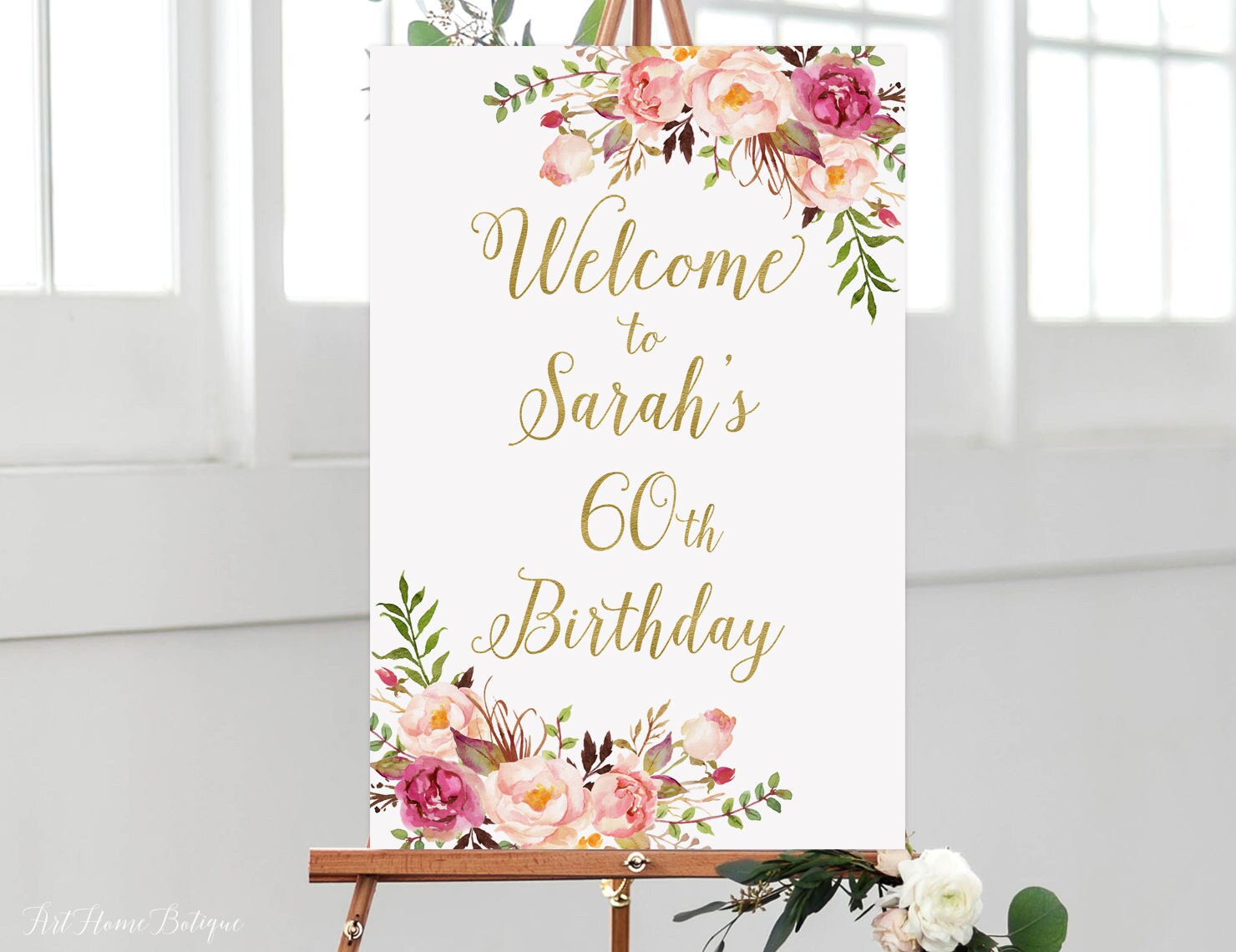Birthday Welcome Sign Any Age Welcome to Birthday Sign | Etsy