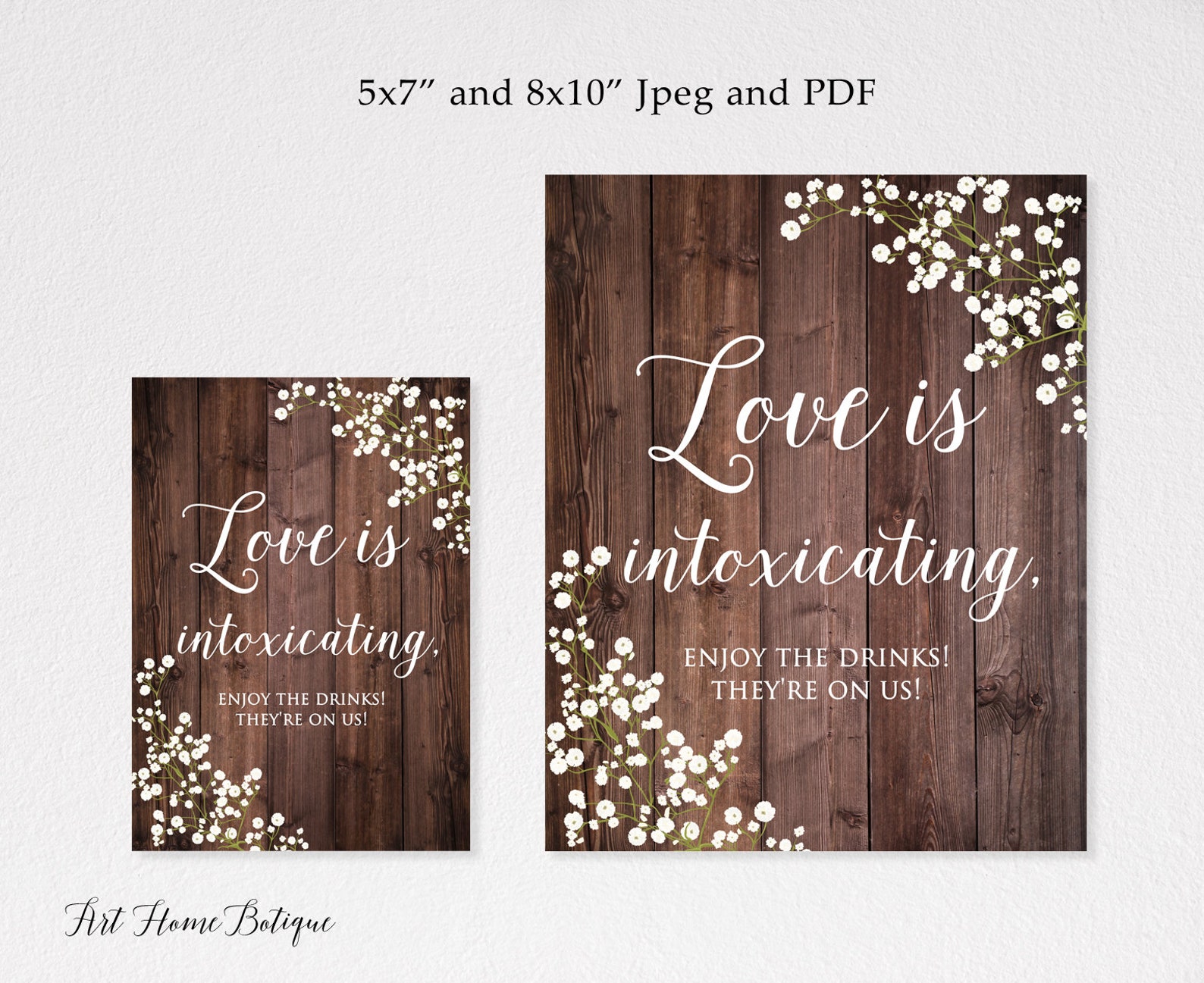 Love is Intoxicating Sign Wedding Bar Sign Open Bar Wedding | Etsy
