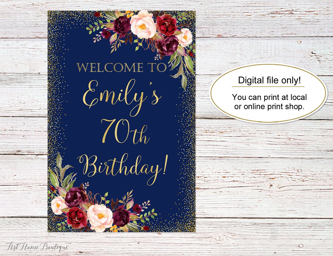 Birthday Welcome Sign Welcome to Birthday Sign Large Welcome | Etsy